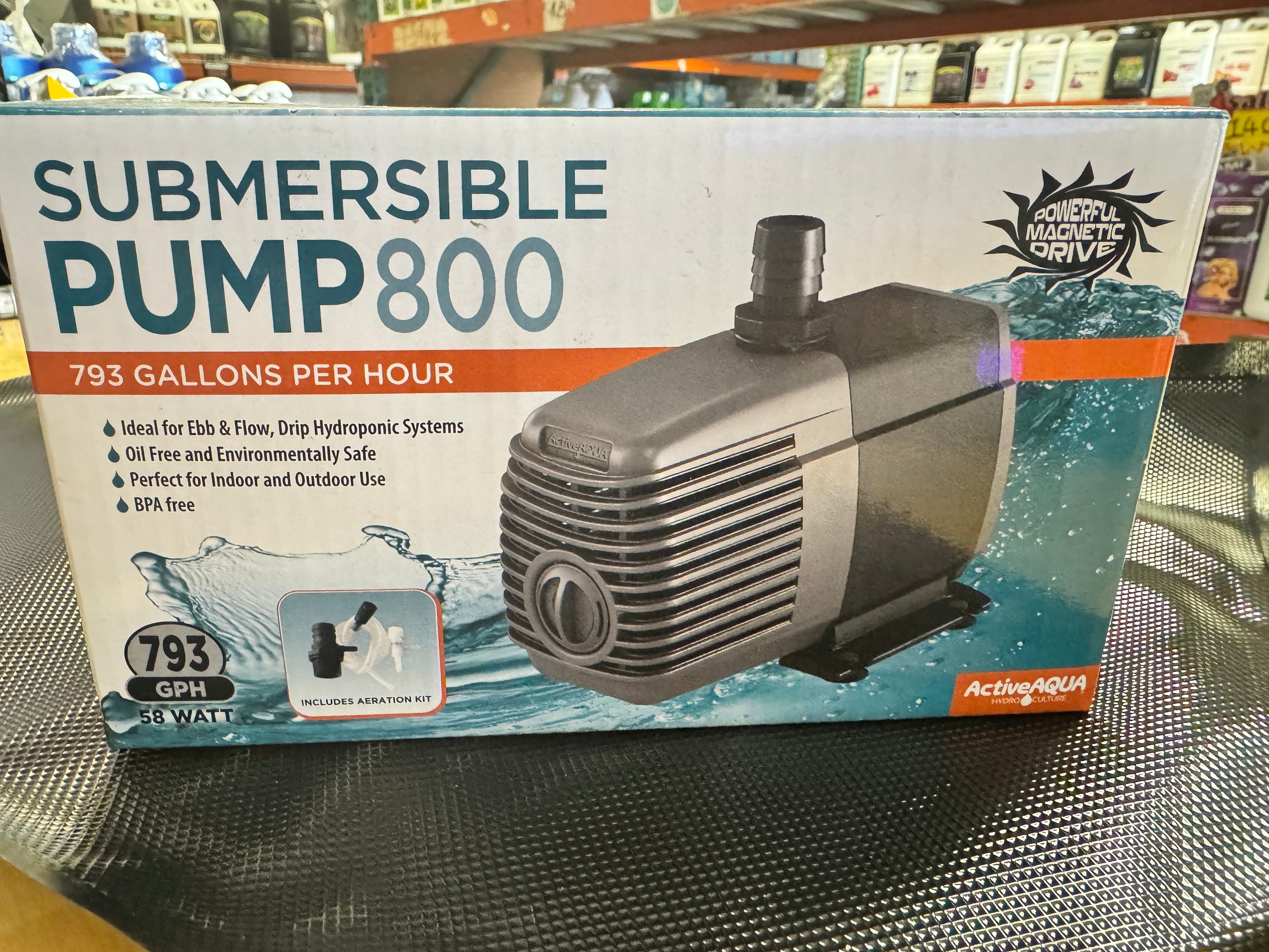 Active Aqua 800 GPH Pump | Submersible Water Pump – 888 HydroGarden Supply
